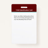 Child Boy Girl Photo ID Identification Card Badge | Zazzle