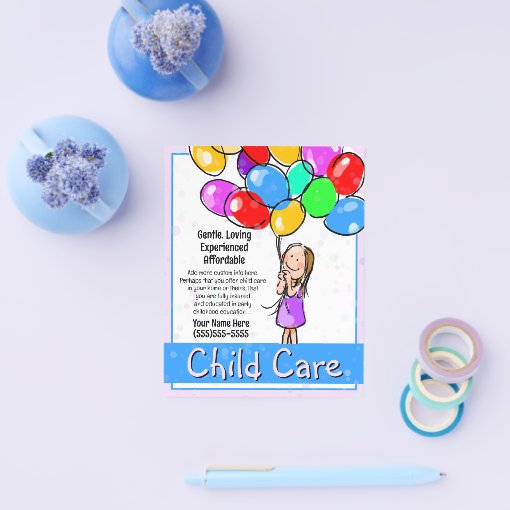 Child Care Babysitting Day Care 5x6 Flyer | Zazzle