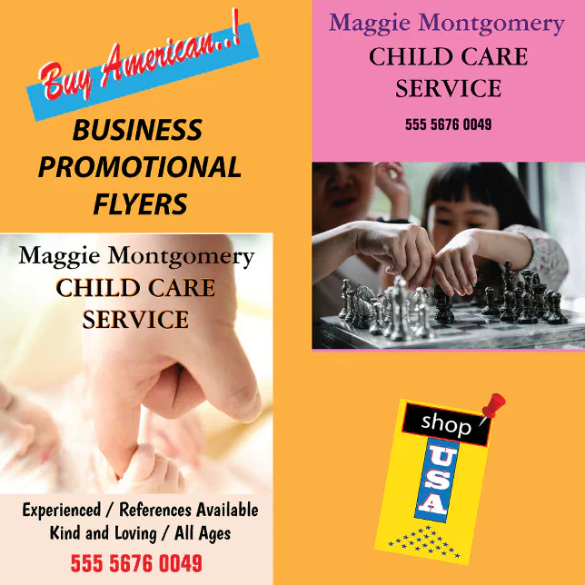 Child Care Business Babysitting Advertising Flyer | Zazzle