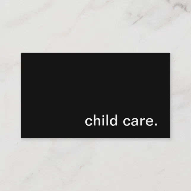 Child Care Business Card | Zazzle