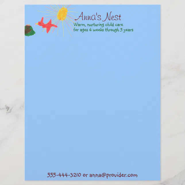 Child care letterhead | Zazzle