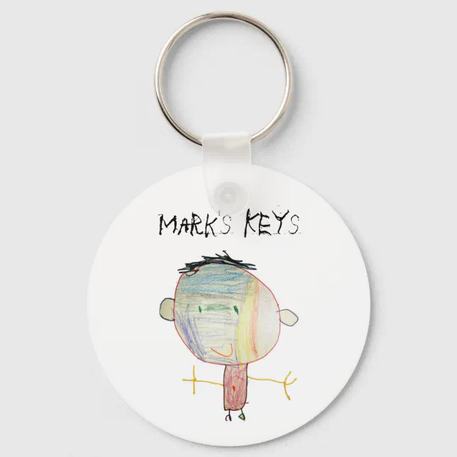 Child Drawing Keychain | Zazzle