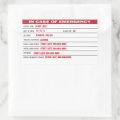 Child Emergency Information Sticker | Zazzle