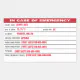 Child Emergency Information Sticker | Zazzle