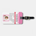 Child ID Identification Emergency Allergy Photo Luggage Tag | Zazzle