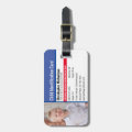 Child ID Identification Emergency Allergy Photo Luggage Tag | Zazzle