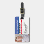 Child ID Identification Emergency Allergy Photo Luggage Tag | Zazzle