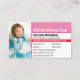 Child ID Photo Identification Emergency Allergy Ba Business Card | Zazzle