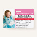 Child ID Photo Identification Emergency Allergy Badge | Zazzle