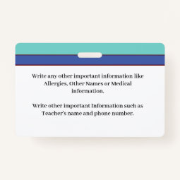 Child Kids Photo ID Identification Card Custom Badge | Zazzle
