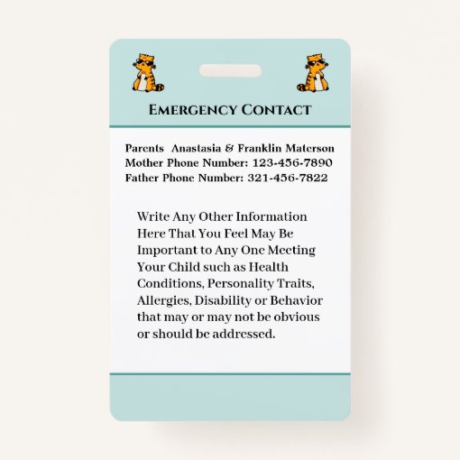 Child Kids Photo ID Identification Card Fun Custom Badge | Zazzle