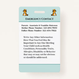 Child Kids Photo ID Identification Card Fun Custom Badge | Zazzle