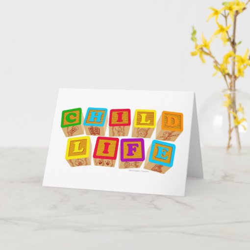 Child Life "Blocks" Notecards | Zazzle