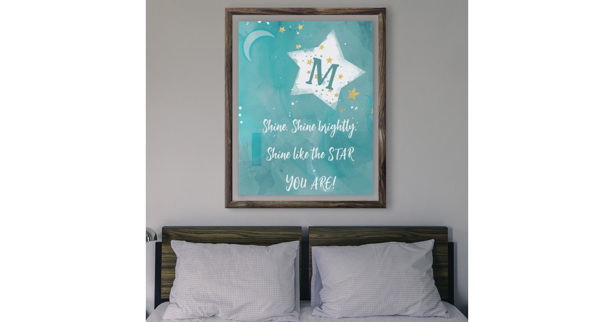 Child Night Sky Inspirational Bright Star Poster | Zazzle