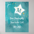 Child Night Sky Inspirational Bright Star Poster | Zazzle