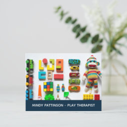 Child Play Therapist Kids Toys Business Marketing Postcard | Zazzle