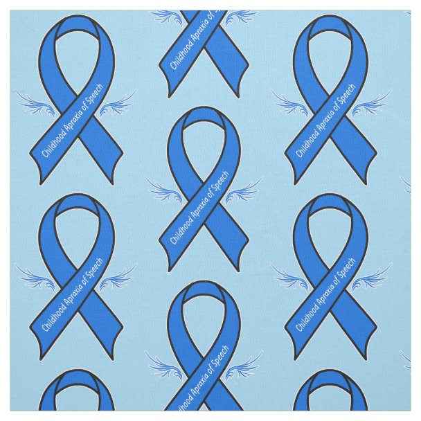 Apraxia Butterfly Awareness Ribbon Fabric | Zazzle