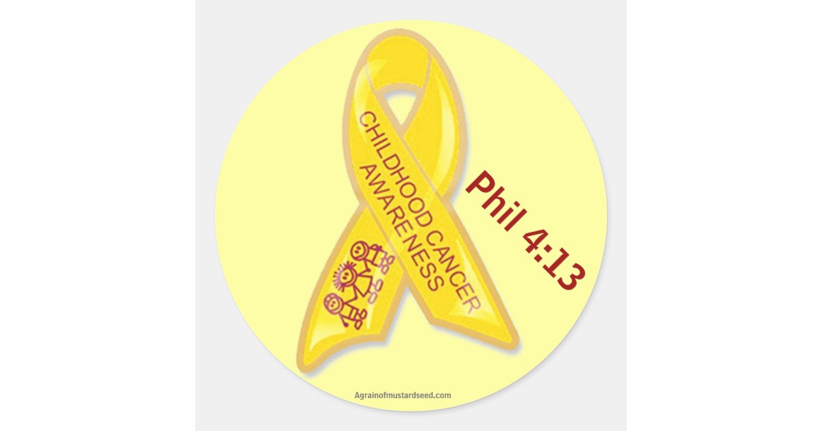 Childhood Cancer Awareness Classic Round Sticker | Zazzle