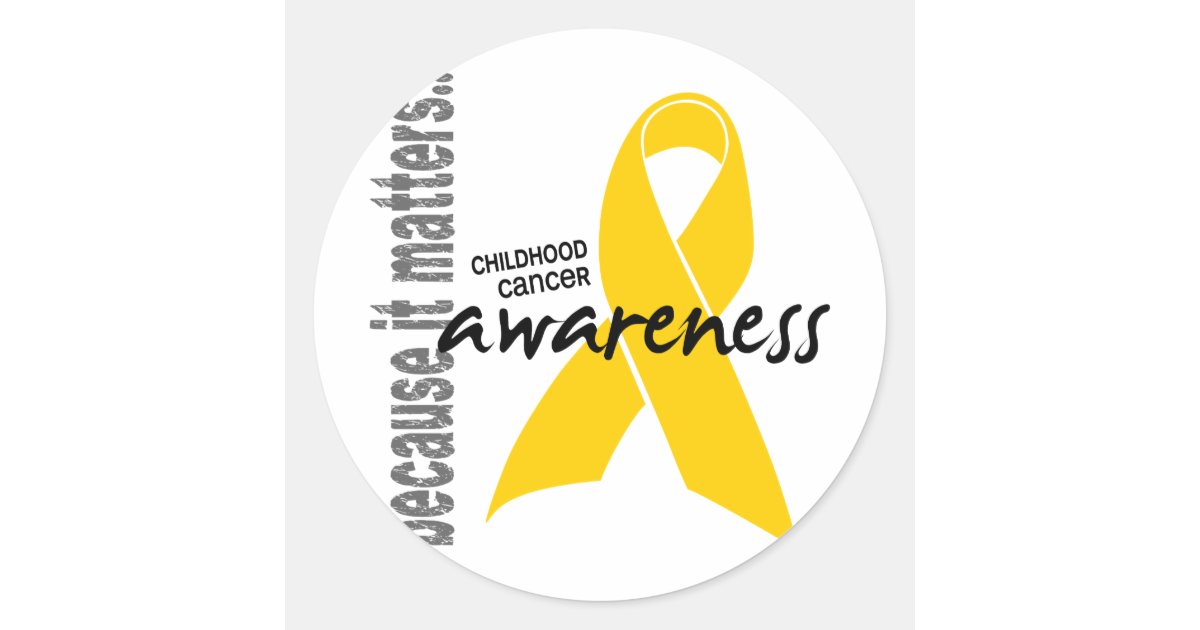 Childhood Cancer Awareness Classic Round Sticker | Zazzle
