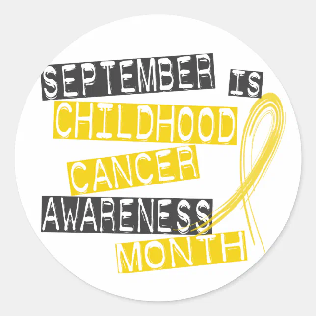 Childhood Cancer Awareness Month L1 Classic Round Sticker | Zazzle