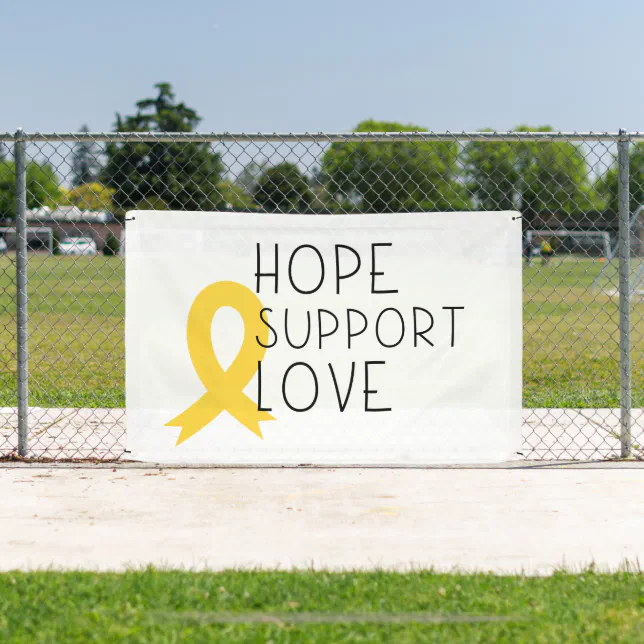 childhood cancer hope support Banner Outdoor Sign | Zazzle