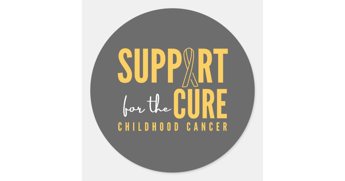 childhood cancer. support.cure. Stickers & Labels | Zazzle
