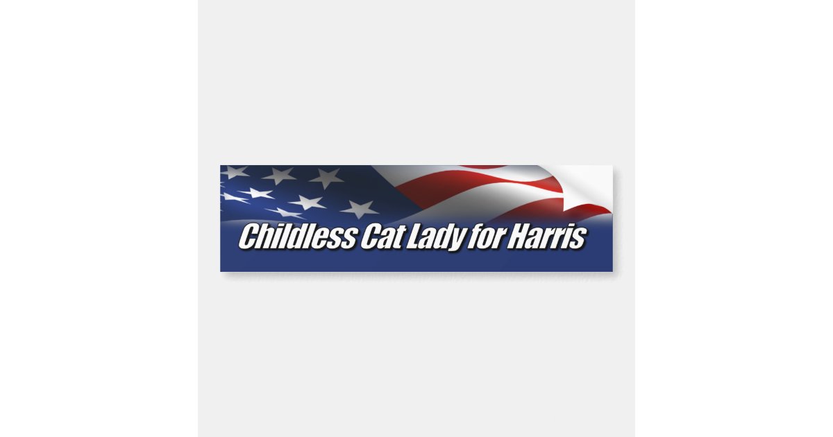 Childless Cat Lady Bumper Sticker | Zazzle