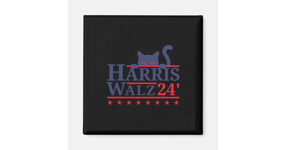 Childless Cat Lady For Kamala Harris Tim Wheimer 2 Magnet | Zazzle