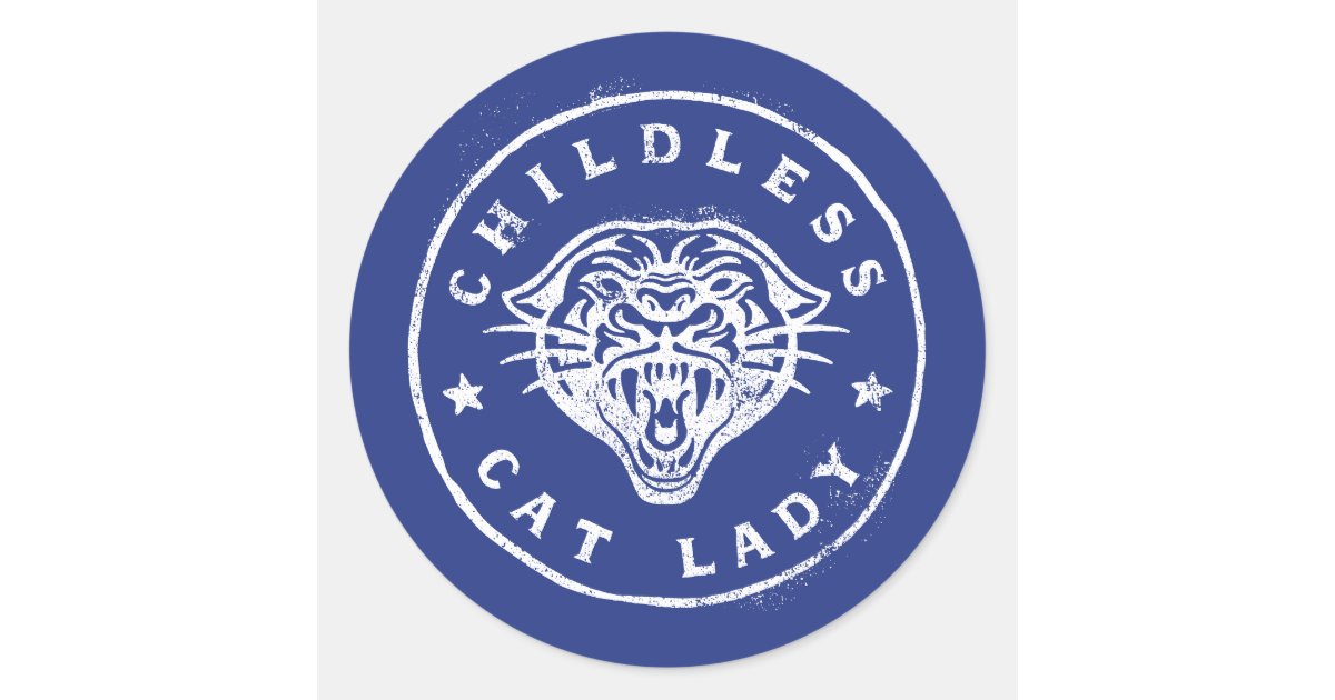 Childless Cat Lady Movement Classic Round Sticker | Zazzle