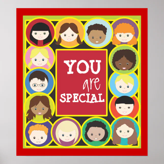 Children Faces Teacher's Classroom Poster | Zazzle