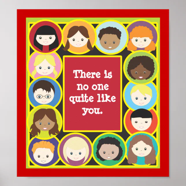 Children Faces Teacher's Classroom Poster | Zazzle