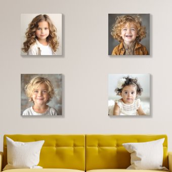 Children Grandchildren Family Portraits Acrylic Photo Tile | Zazzle