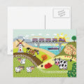 children illustration postcard | Zazzle