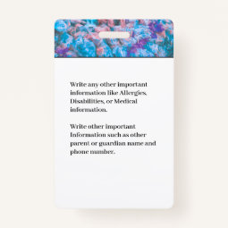 Children Kids Photo ID Identification Card Custom Badge | Zazzle
