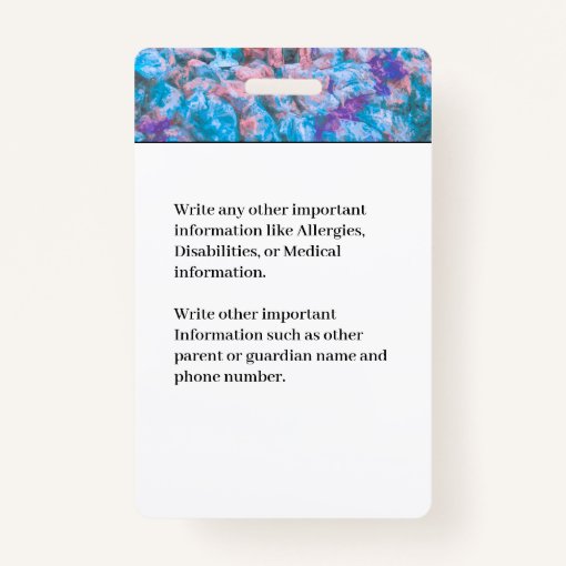 Children Kids Photo ID Identification Card Custom Badge | Zazzle