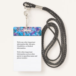 Children Kids Photo ID Identification Card Custom Badge | Zazzle