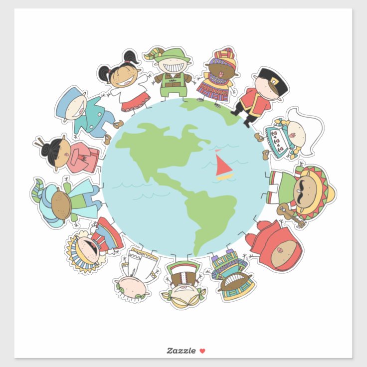 Children of the World Teaching Sticker | Zazzle