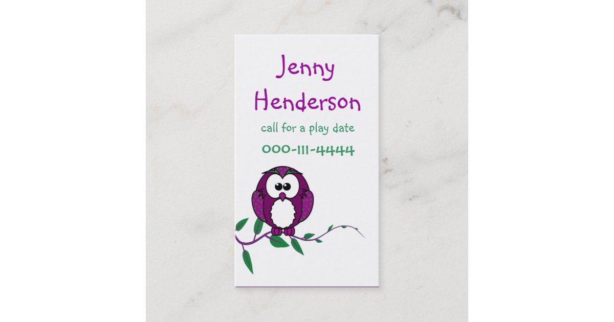 Children Play date calling card | Zazzle