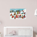 Children playing in the snow poster | Zazzle
