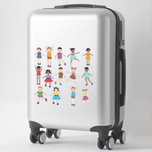Children Playing Stickers | Zazzle