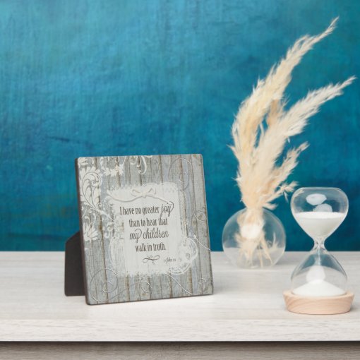 Children Walk in Truth - 3 John 1:4 Plaque | Zazzle