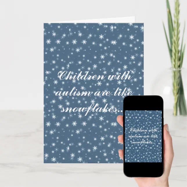 Children with autism holiday card | Zazzle
