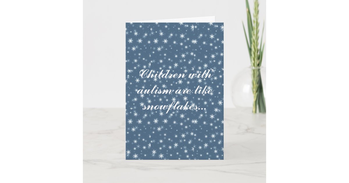 Children with autism holiday card | Zazzle