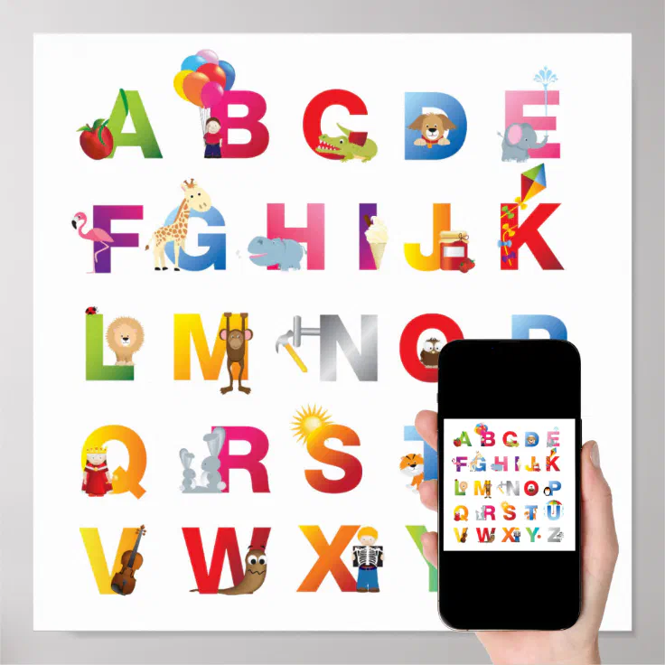 childrens alphabet poster | Zazzle