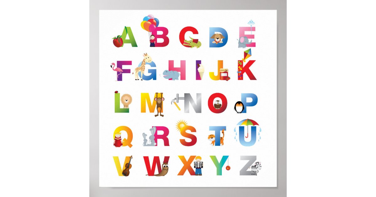childrens alphabet poster | Zazzle