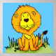 Children's art graphic lion animal poster | Zazzle