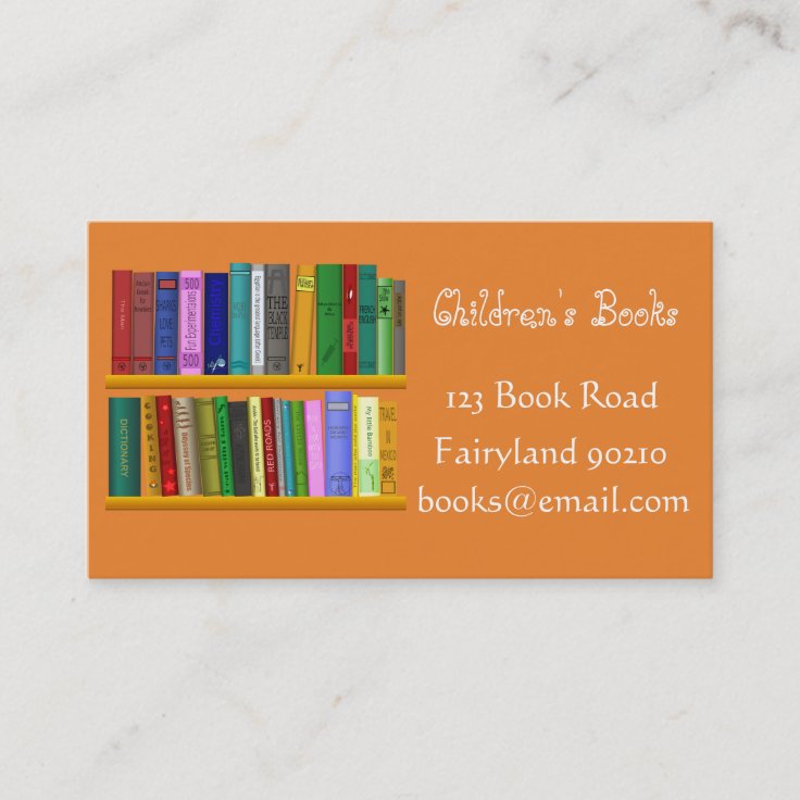 Children's books Children's bookshop Business Card | Zazzle