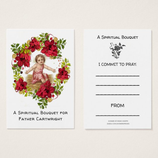 Children's Christmas Spiritual Bouquet Prayer Card | Zazzle.com