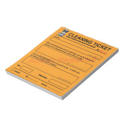 Children's Cleaning Ticket Notepad | Zazzle