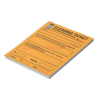 Children's Cleaning Ticket Notepad | Zazzle